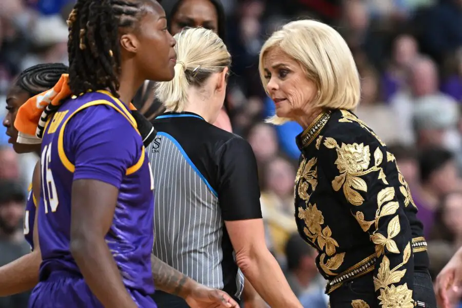 WNBA Fans Thirst Over Kim Mulkey's Gold Fashion Drip In LSU-Texas Showdown